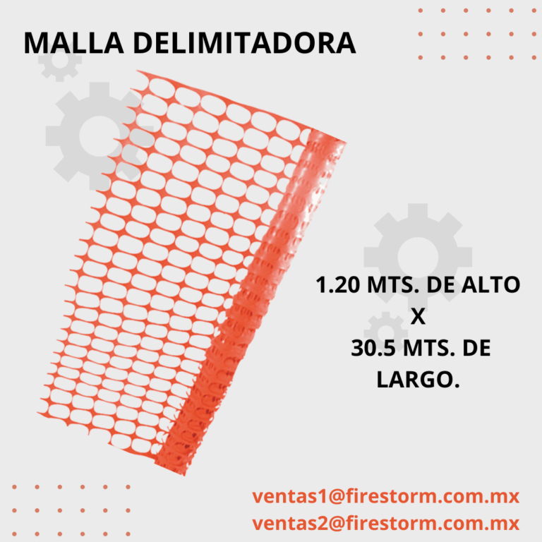 Malla delimitadora color naranja - Fire Storm