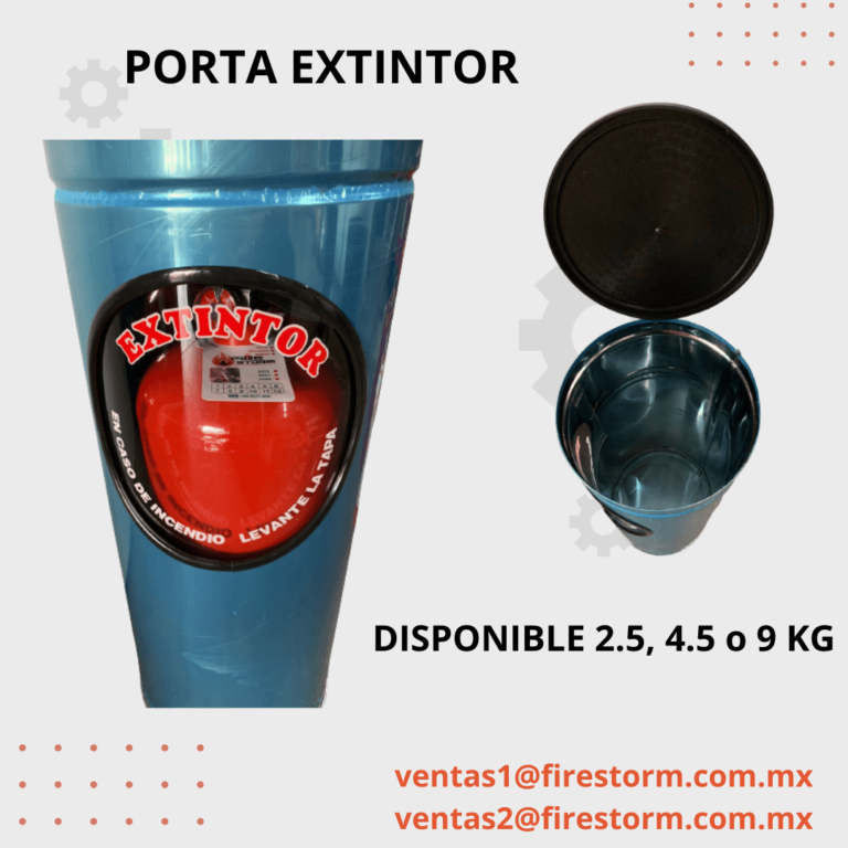 Porta extintor de piso cilíndrico capacidad 2.5, 4.5 y 9 kg - Fire Storm